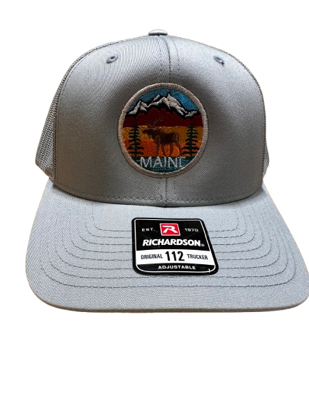 Maine Scene Moose Cap - Maine Souvenirs